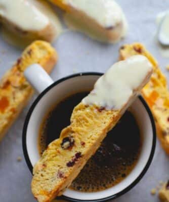 Mandel Bread (Mandelbrot) Jewish Cookies with dried fruit